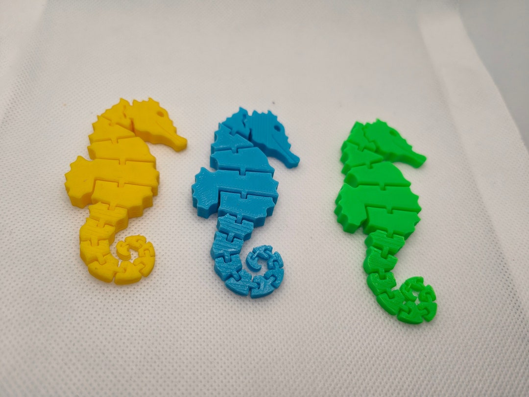 Sea-horse Fidget Toy Fun Kids Fidget 3D Flexible Printed Figure SEN ...