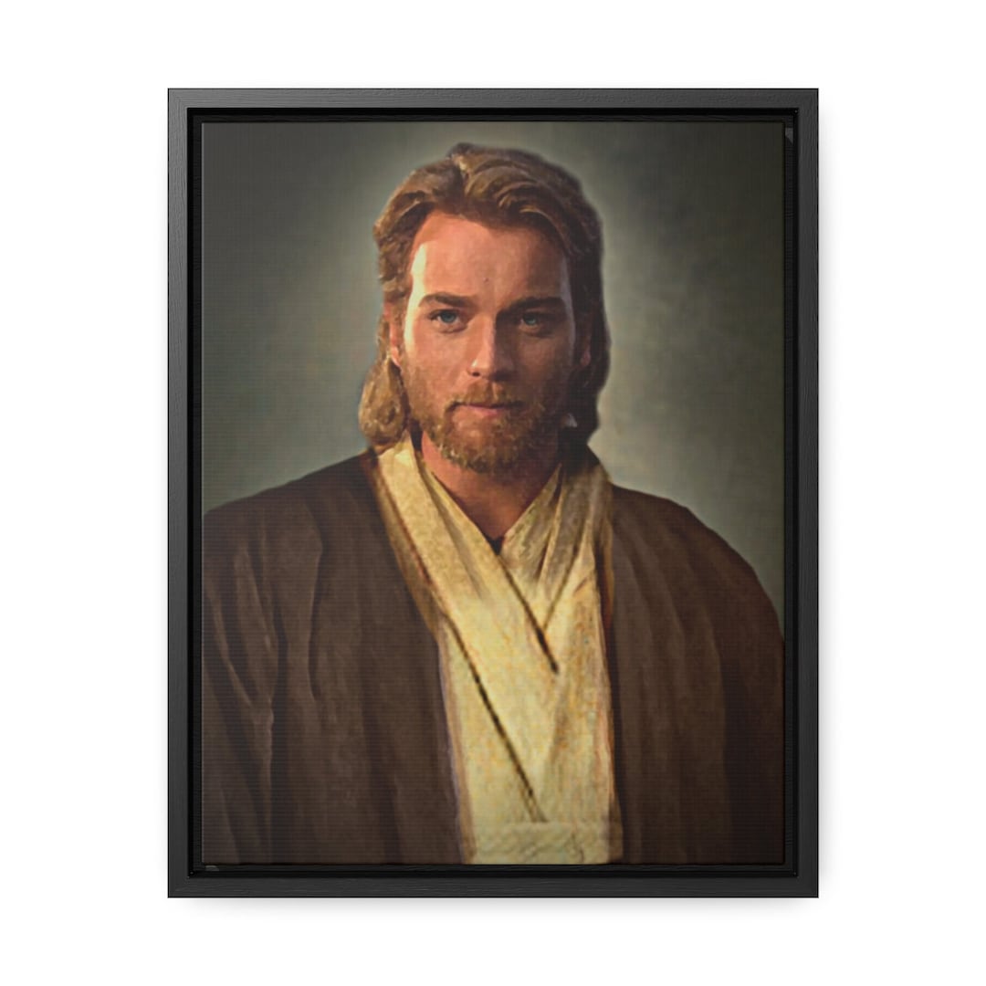 Obi-wan Kenobi Jesus Gallery Canvas Wrap With Vertical Frame - Etsy