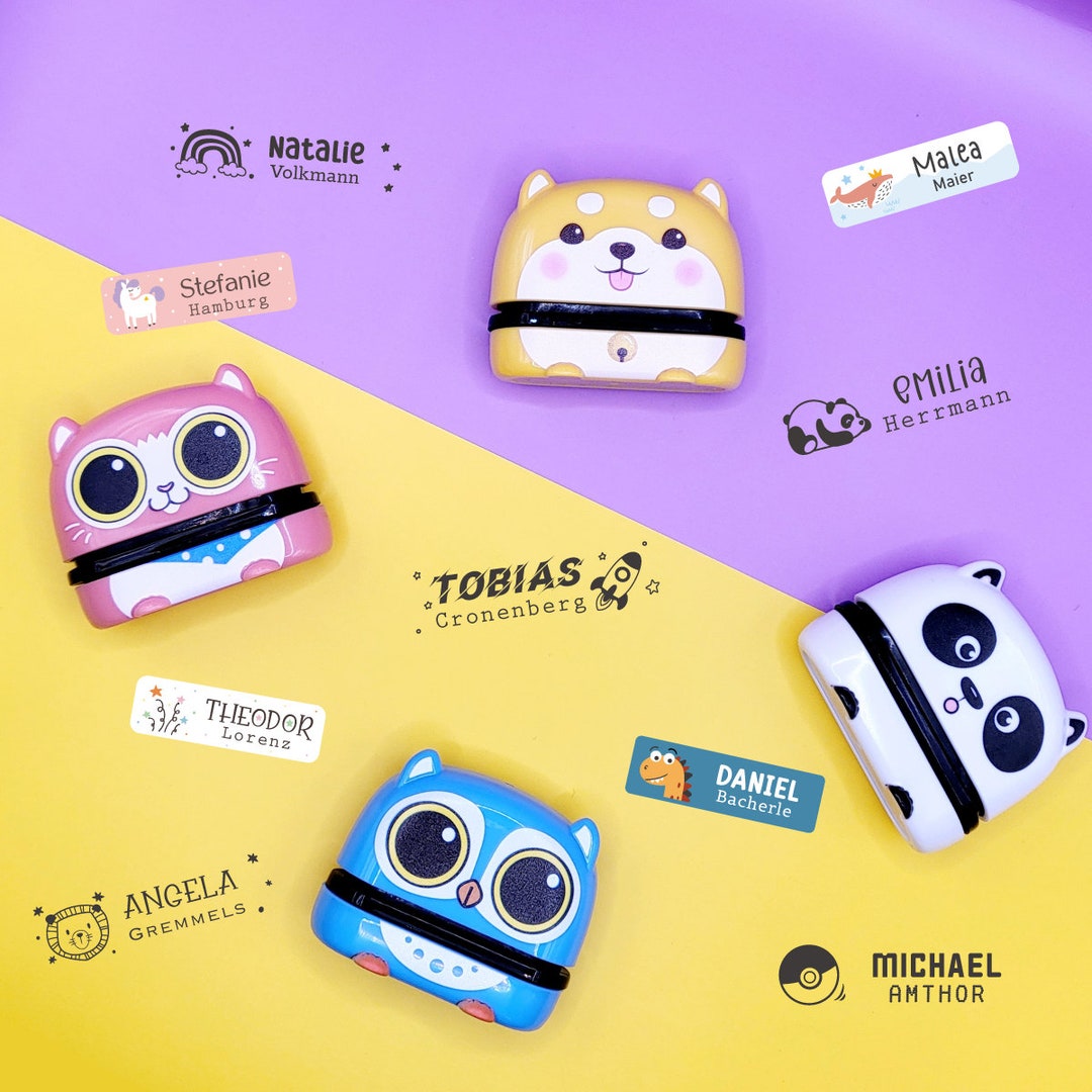 Name Stamps, Textile Stamps, Self-inking Stamps for Clothing, Name ...
