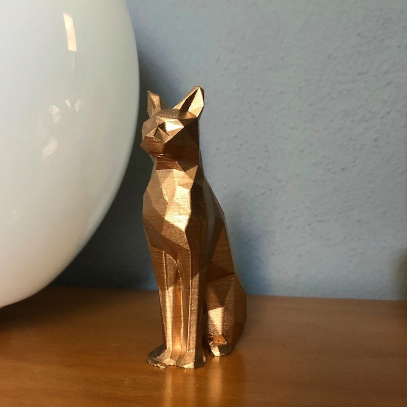 Geometric Cat - Etsy