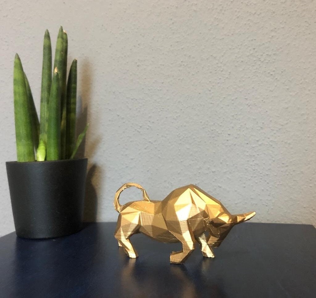 Geometric Bull Home and Office Decor - Etsy