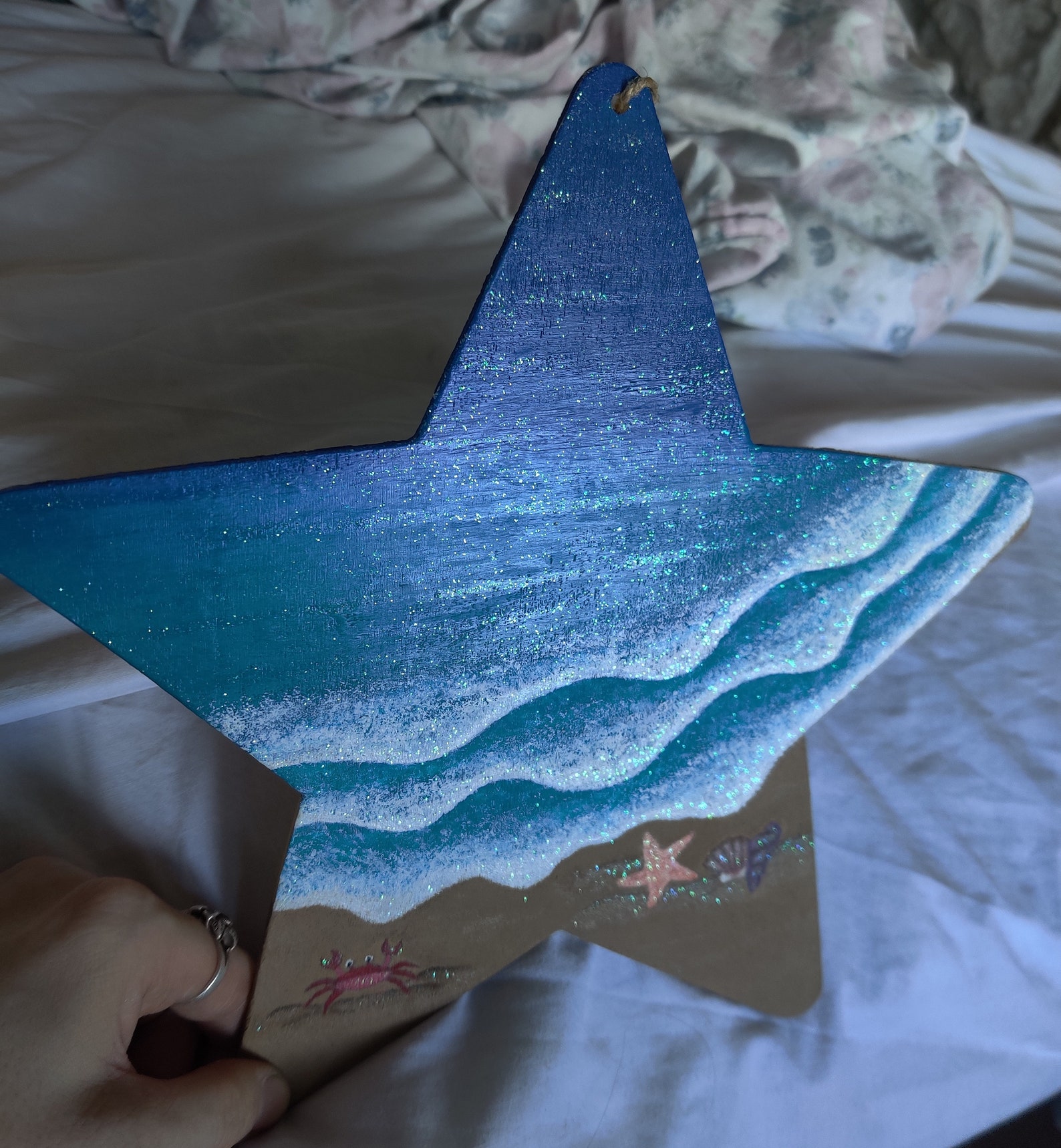 Hand Painted Ocean Themed Wooden Star. - Etsy