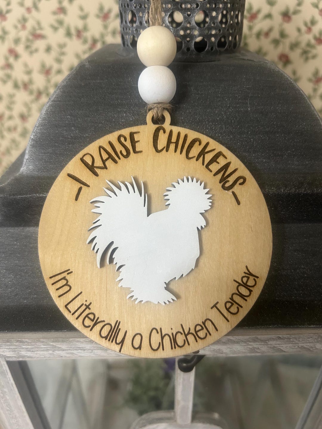 Handmade Wooden Chicken Tag, Farmhouse Decor - Etsy