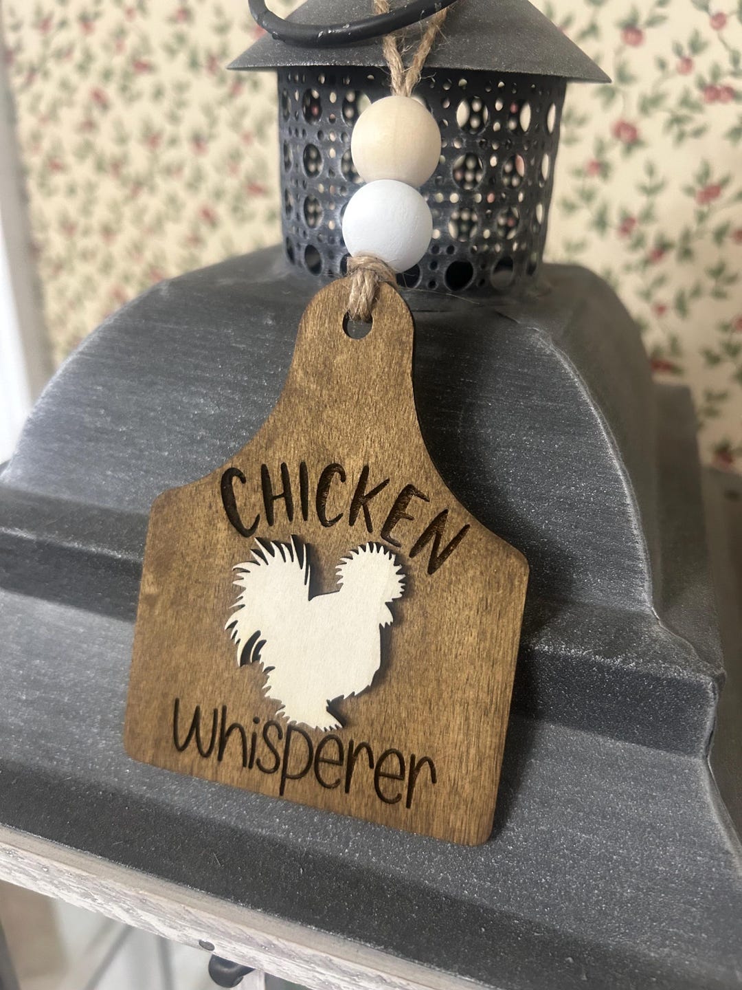 Handmade Wooden Chicken Tag, Farmhouse Decor - Etsy
