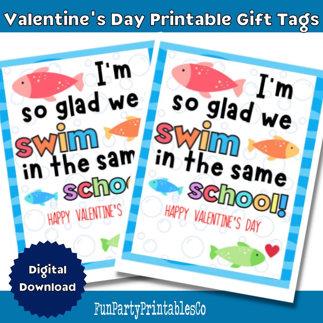Printable Valentine, Cards, Goldfish Valentines Day Printable Cards ...