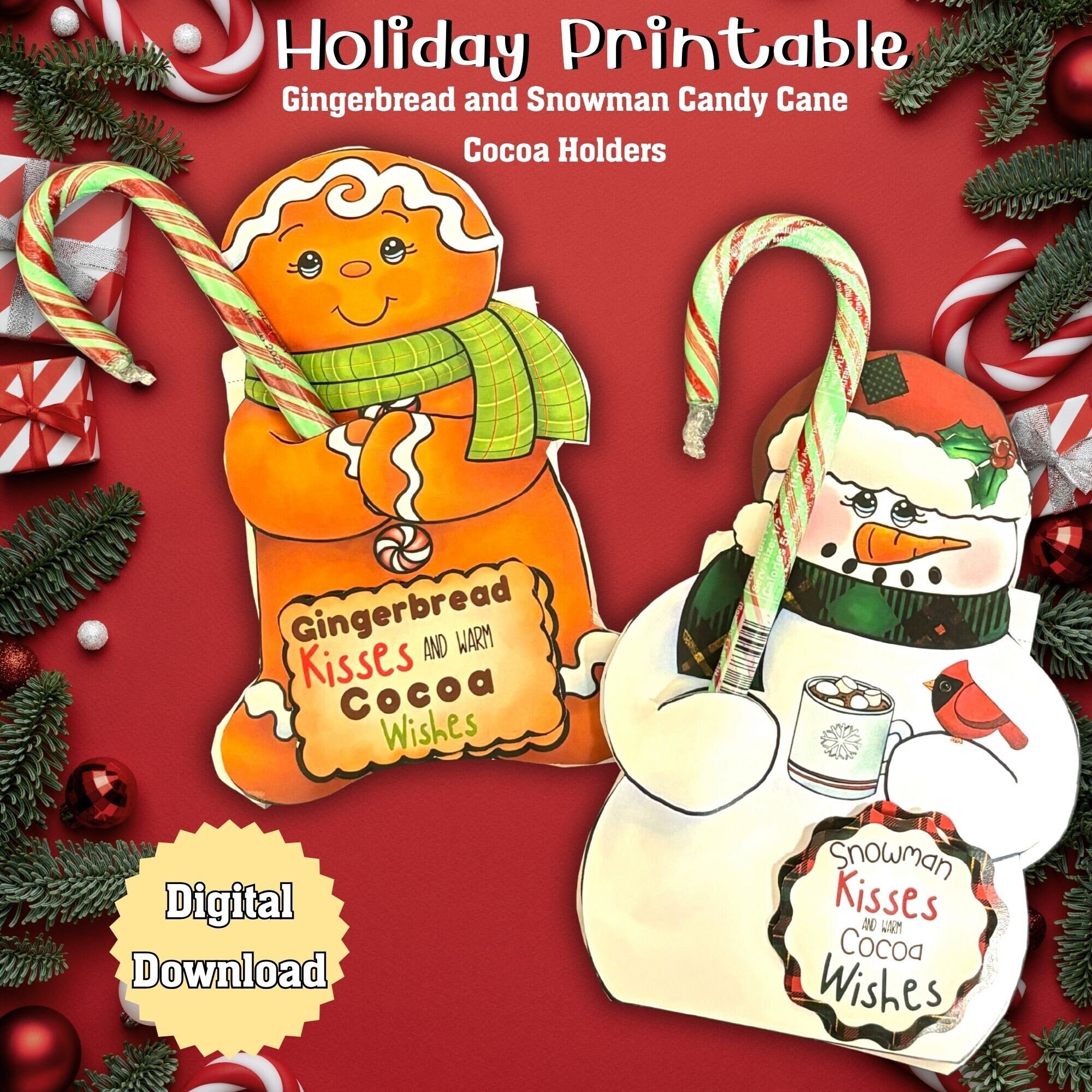 Snowman Hot Cocoa Packet, Gingerbread Hot Cocoa Packet Printable, Hot ...