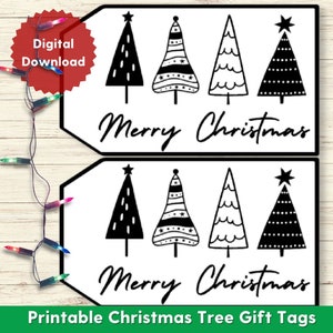 Printable Christmas Gift Tags, Christmas Tree Tags, Christmas Gift Tags ...