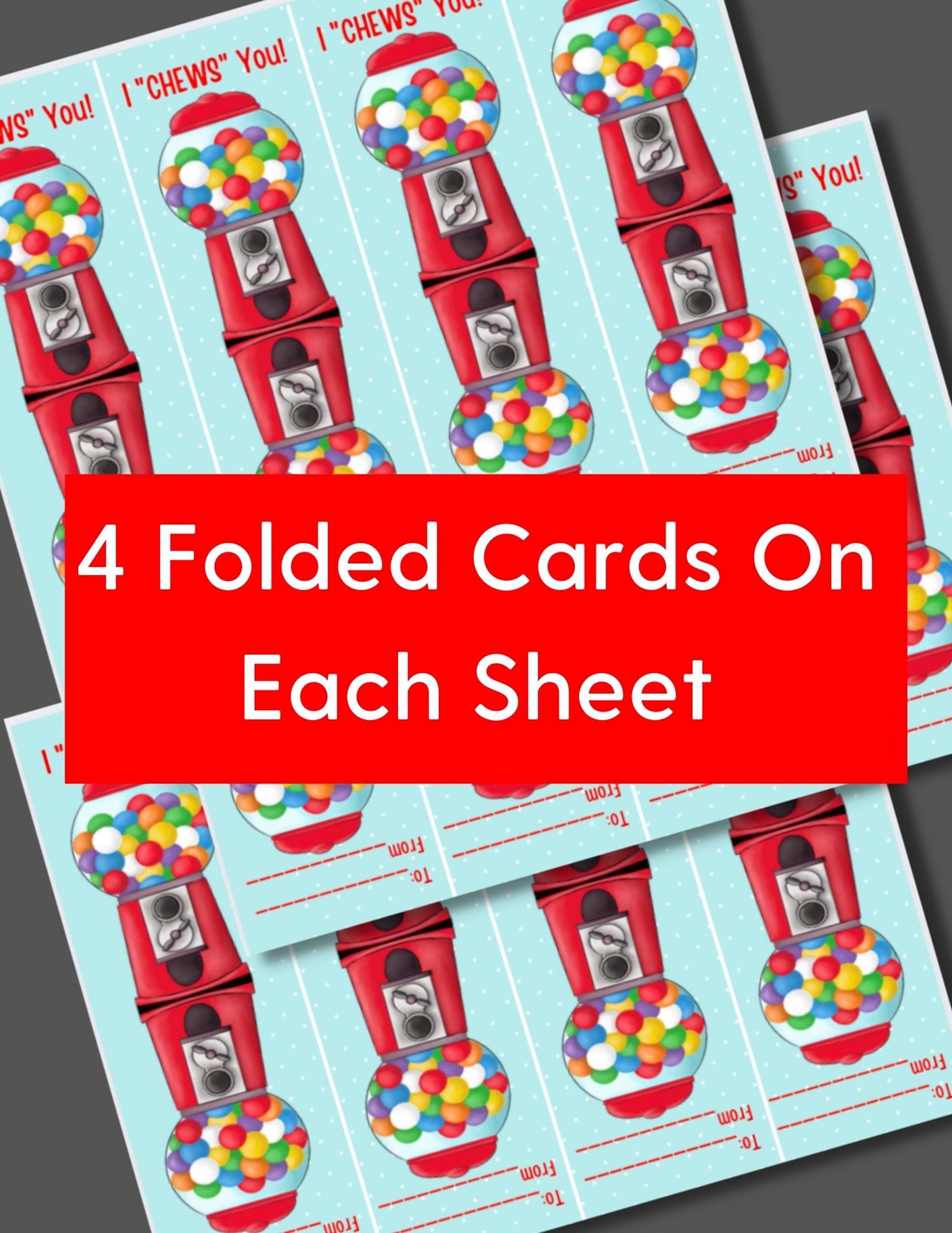 Kids Printable Valentine's Day Cards, I chews You Valentine Printable ...