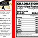 Graduate Nutrition Facts Svg, Class 2024 Svg , Graduation Party ...