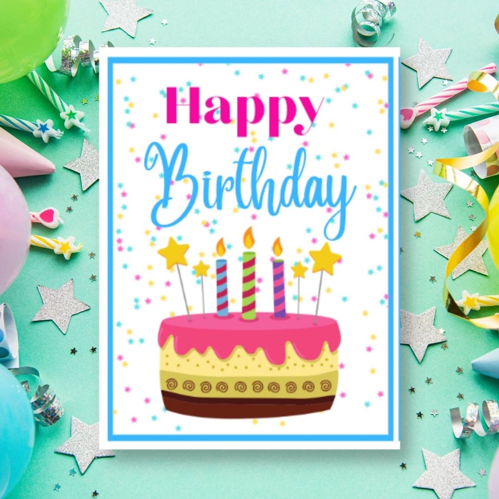 Printable Happy Birthday Sign, Happy Birthday, Happy Birthday Sign ...