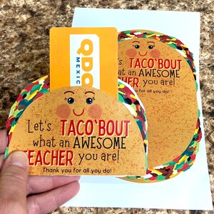 Teacher Appreciation Printable Gift Bundle: Taco, Nacho, Guacamole (DIY ...