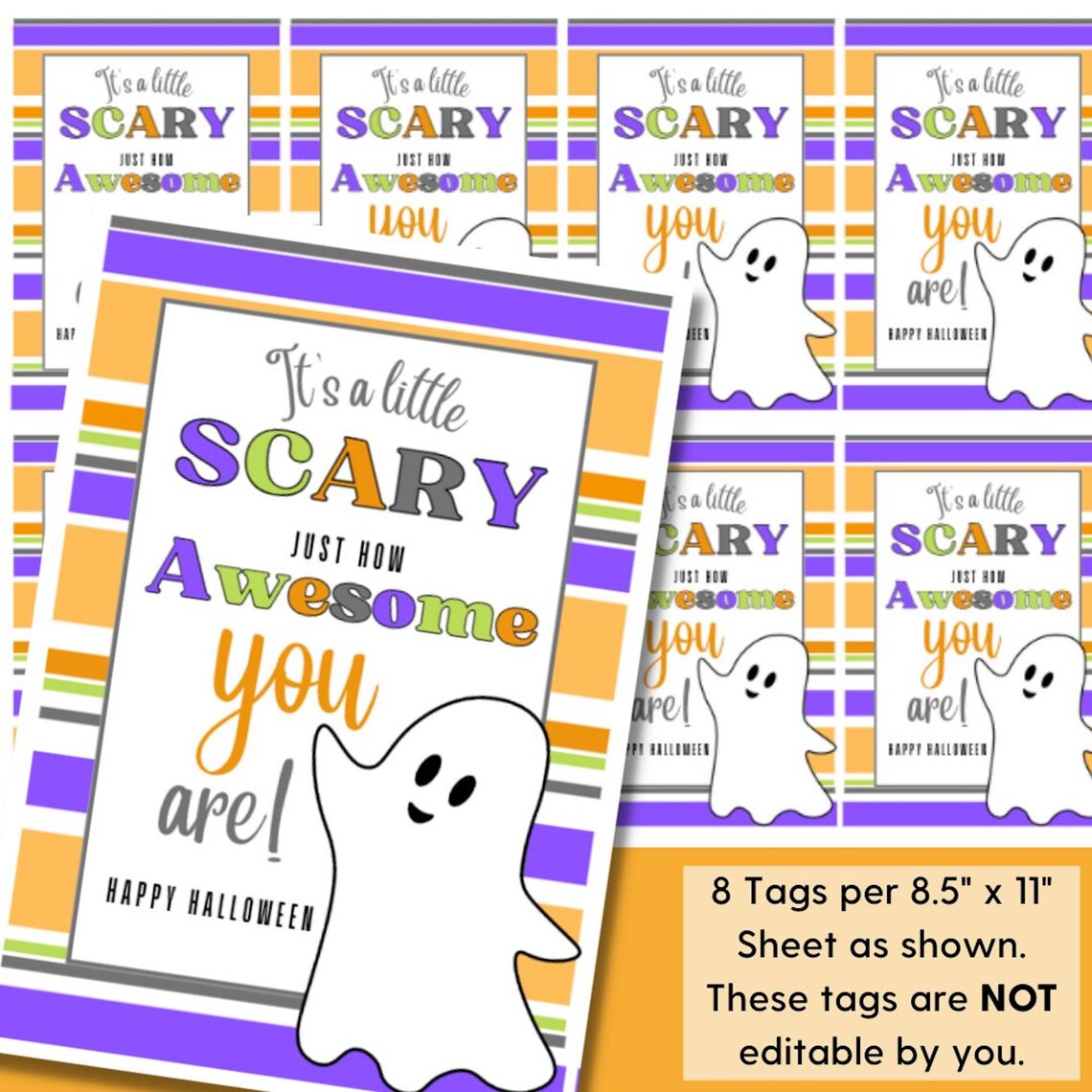 Printable Halloween Gift Tag Happy Halloween Gift Tags - Etsy