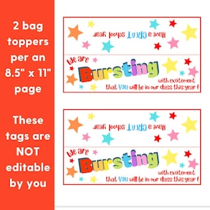 Starburst Back to School Bag Topper (digital Download) - Etsy