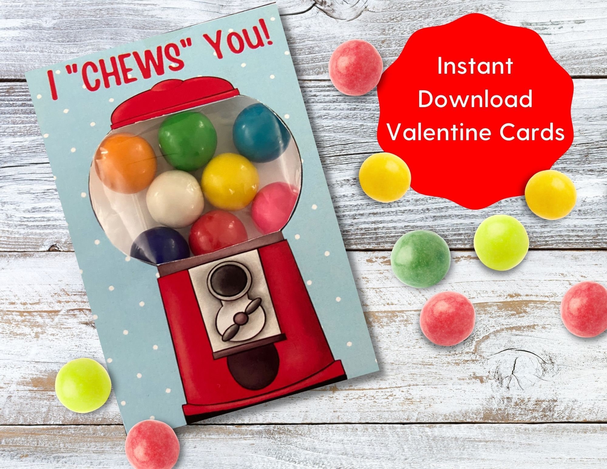 Kids Printable Valentine's Day Cards, I chews You Valentine Printable ...