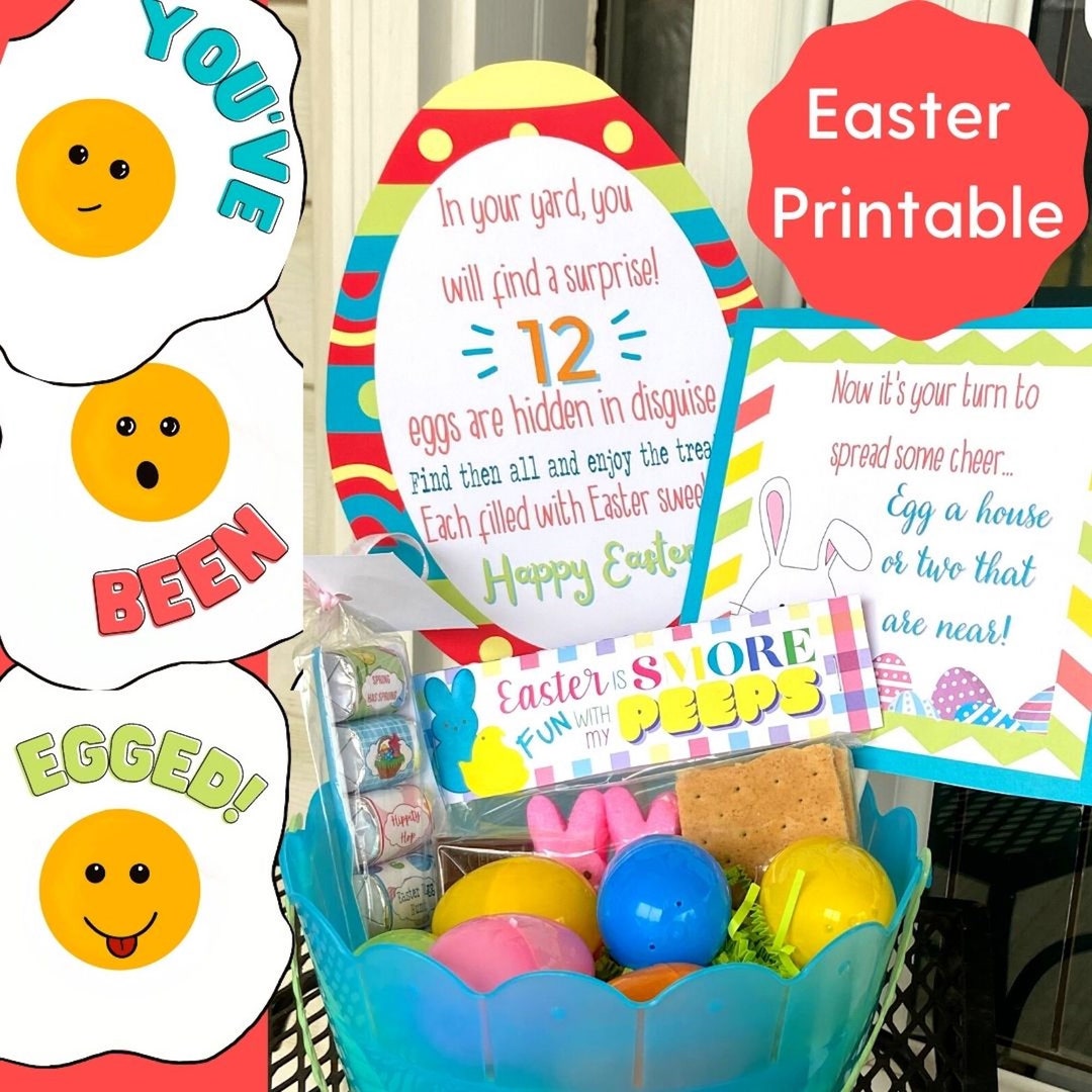 You've Been Egged Easter Printables, Easter Scavenger Hunt, Surprise ...