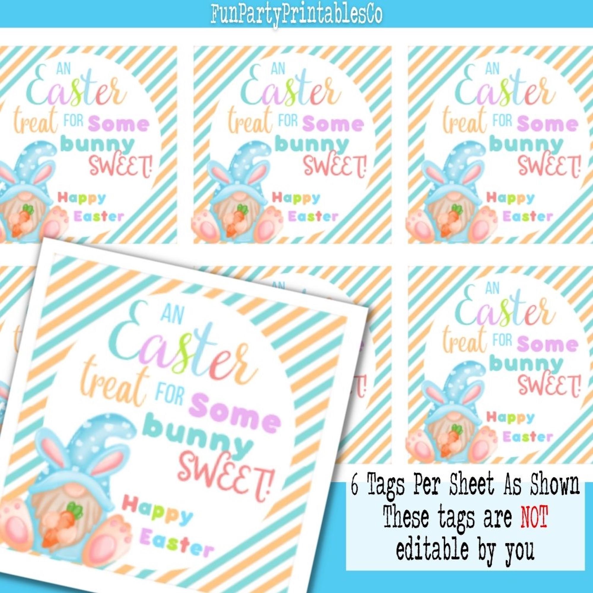 Some Bunny Sweet Printable Tags, Staff Gift Tag, Staff Bunny Tag, Staff ...
