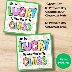 Classroom Lucky to Have You in My Class FROM TEACHER Student Printable ...
