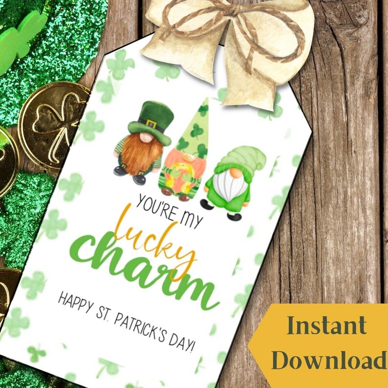 St. Patrick's Day Gift Tag You're My Lucky Charm St. - Etsy