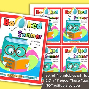 Book Gift Card Holder Printable, End of the Year Teacher Gift, Thank ...