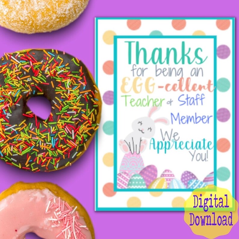 Egg-cellent Easter Basket Tag Employee Appreciation Tags - Etsy