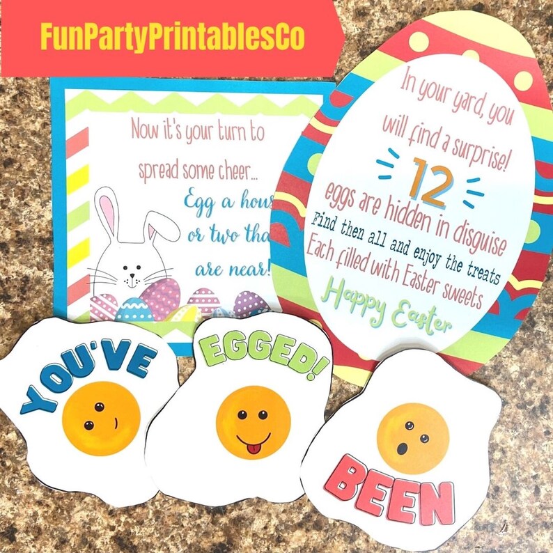 You've Been Egged Easter Printables Easter Scavenger - Etsy