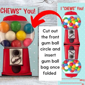 Kids Printable Valentine's Day Cards, I "chews" You Valentine Printable ...