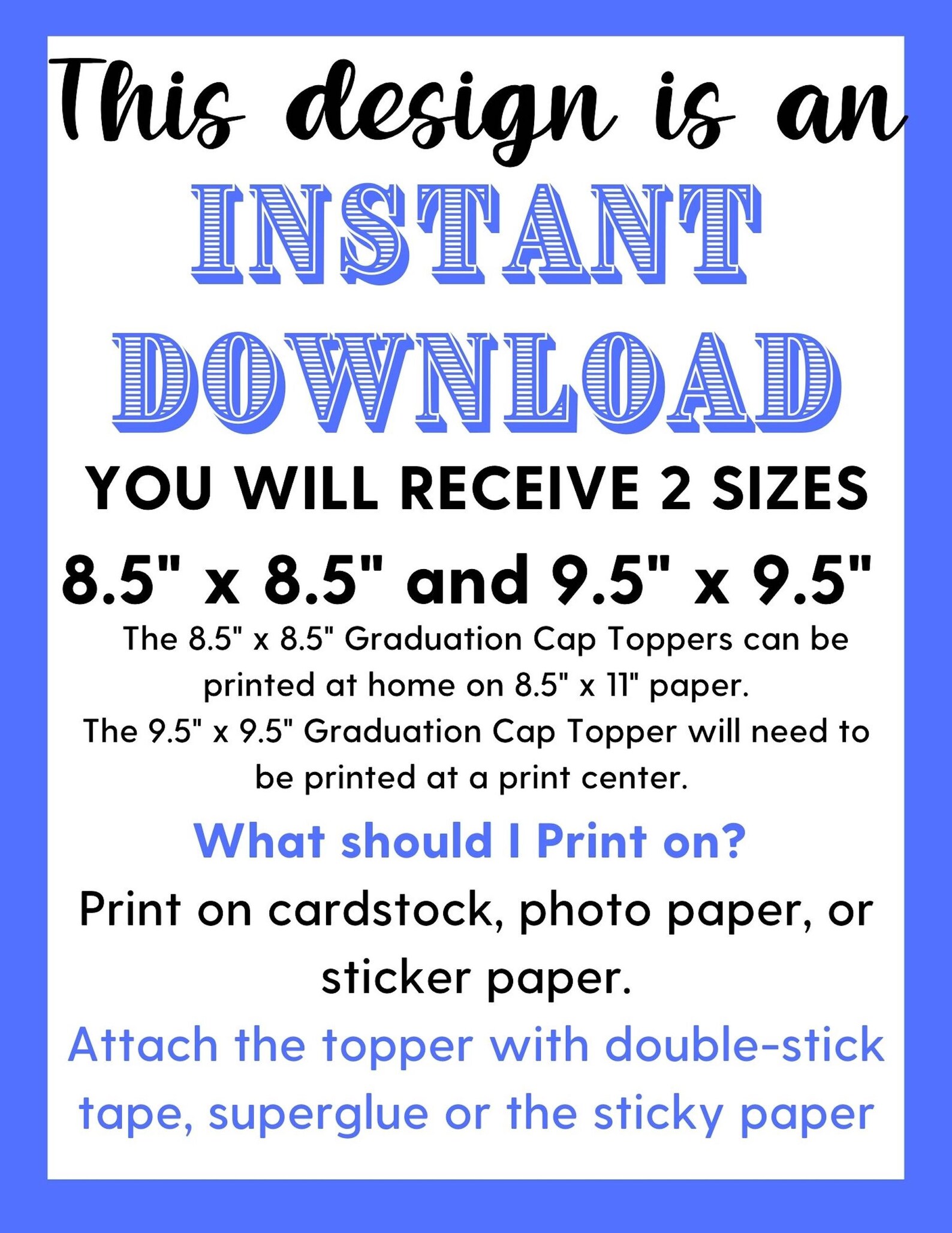 Printable Graduation Cap Topper, DIY Graduation Cap Topper, Work Hard ...