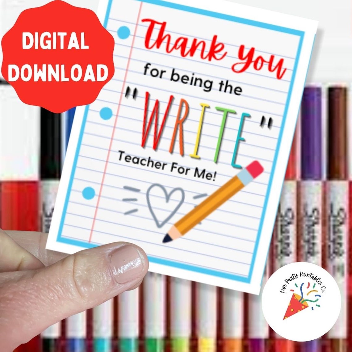 Write Teacher for Me Thank You Printable Teacher - Etsy