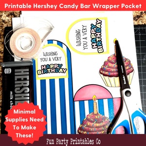Printable Birthday Candy Bar Wrapper, Happy Birthday Printable, DIY ...