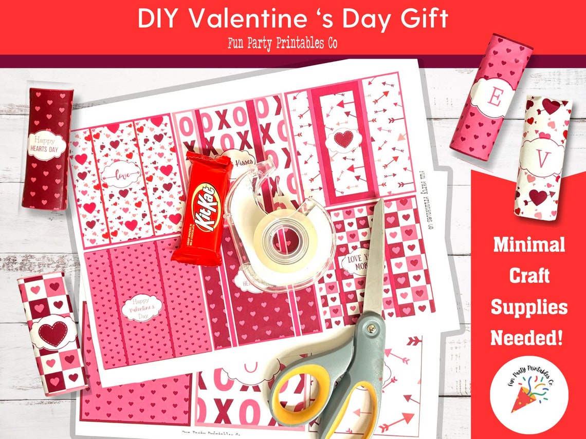 Valentine Candy Wrappers, Snack Size Candy Bar, Candy Bar Labels, Candy ...