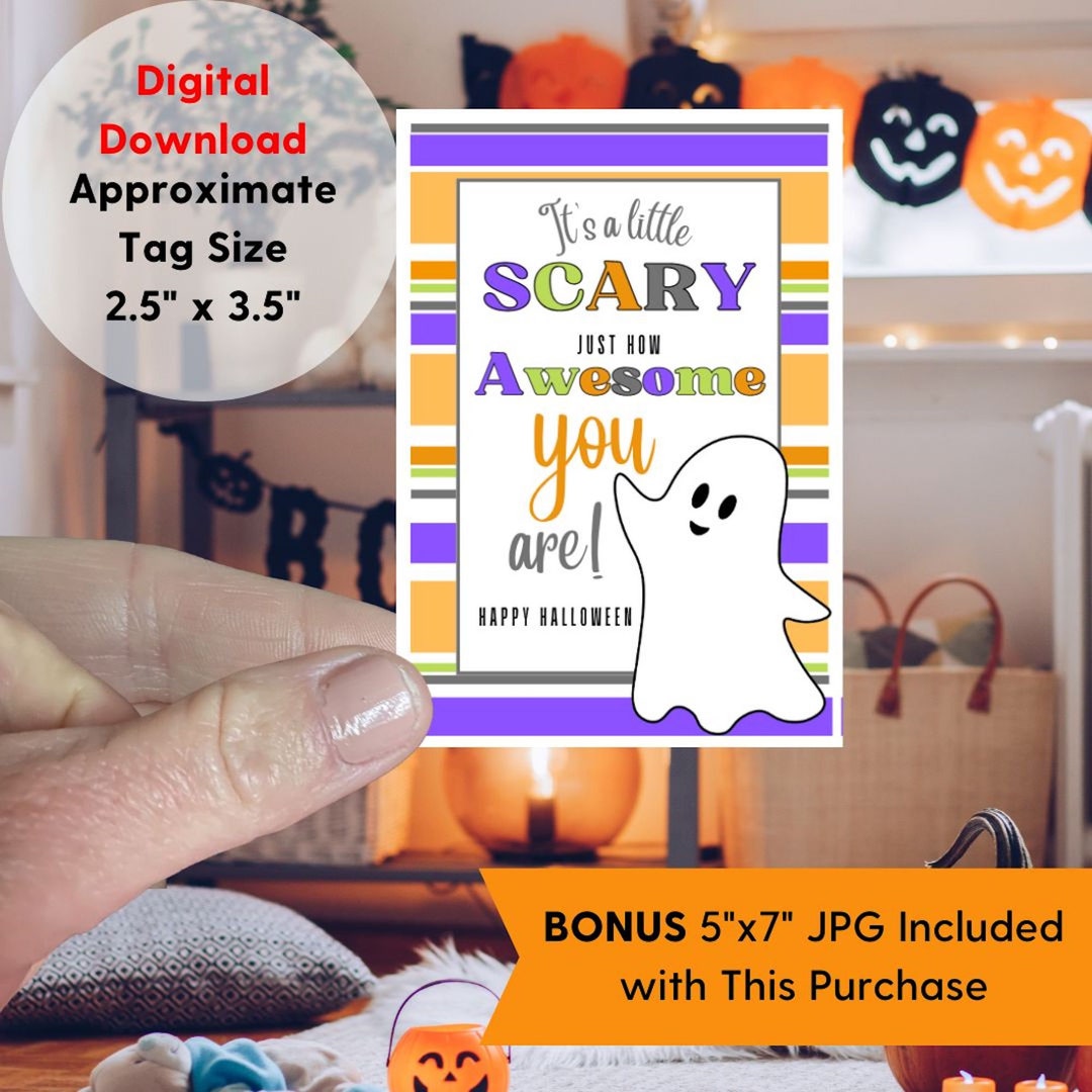Printable Halloween Gift Tag, Happy Halloween Gift Tags, Printable ...