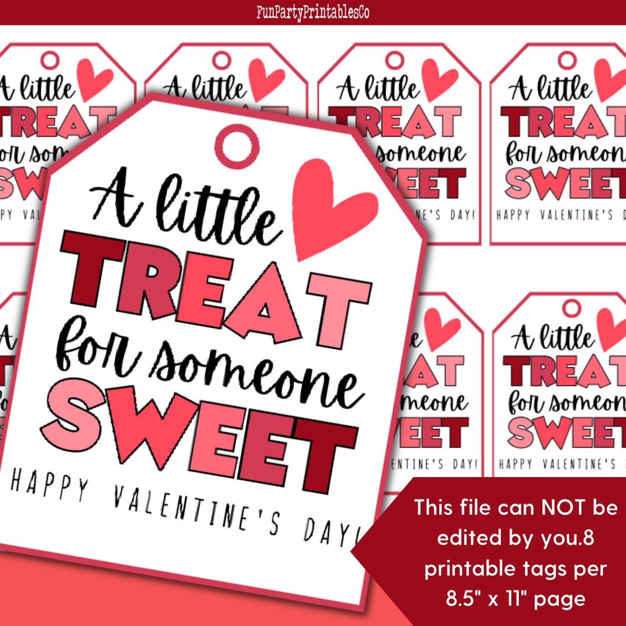 Valentines Day Gift Tag, Printable Valentine's Day Cards, Kids ...