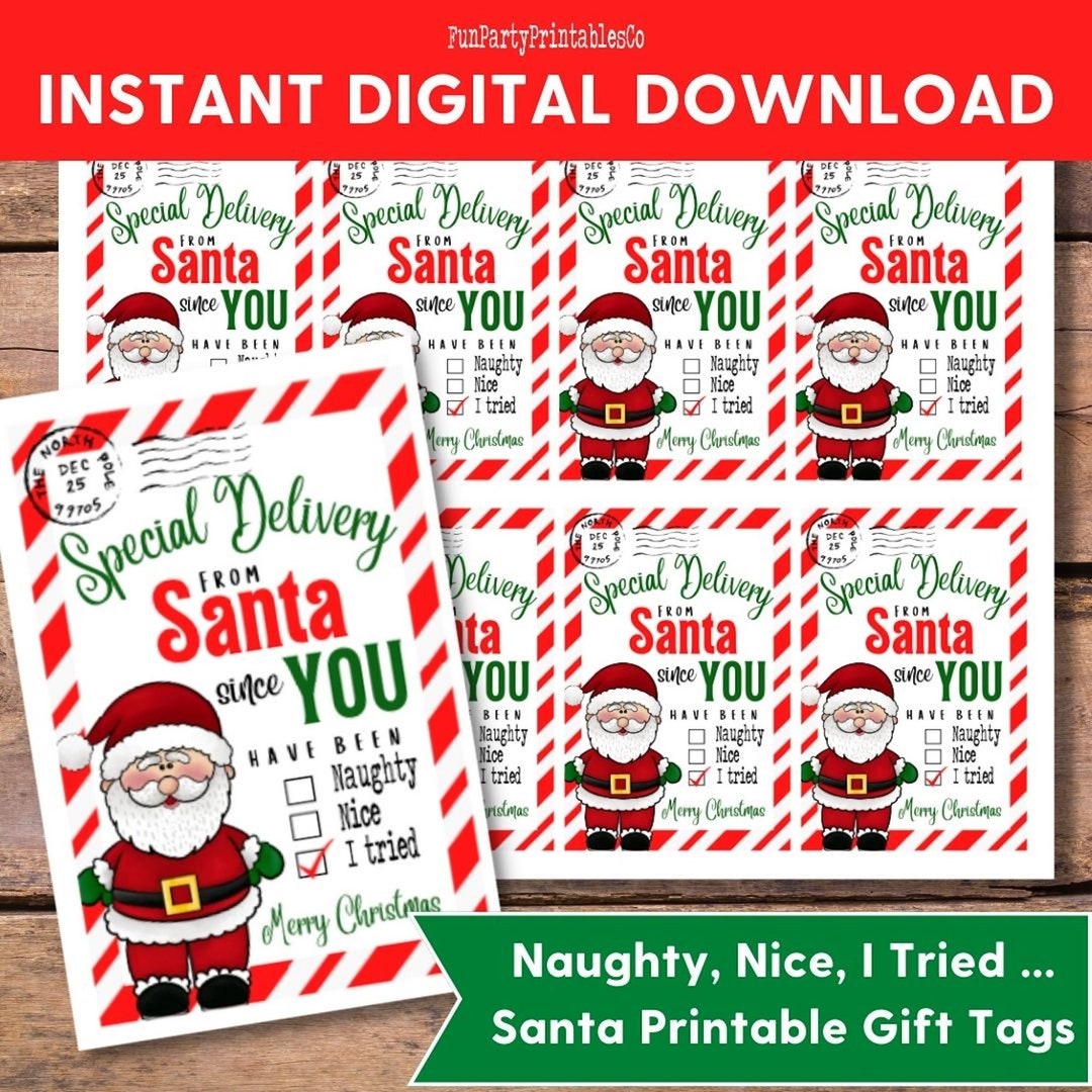 I Tried Santa Gift Tags Printable Special Delivery From Santa North ...