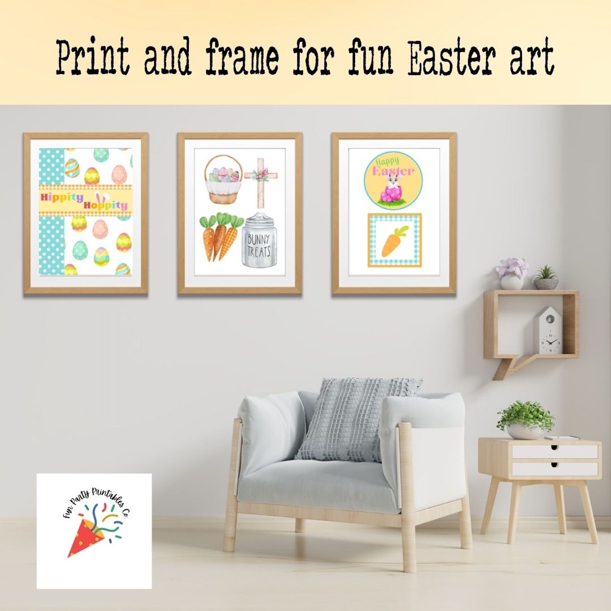 Easter Clipart Bundle Printable, Bunny Craft Graphics, Cute Easter PNG ...