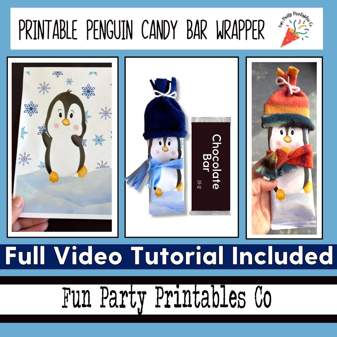 Penguin Candy Bar Wrapper: Christmas Stocking Stuffer (printable PDF ...