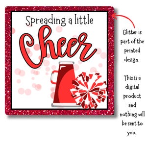 Cheer Team Printable Gift Tags: Cheerleading Squad Favors (PDF) - Etsy