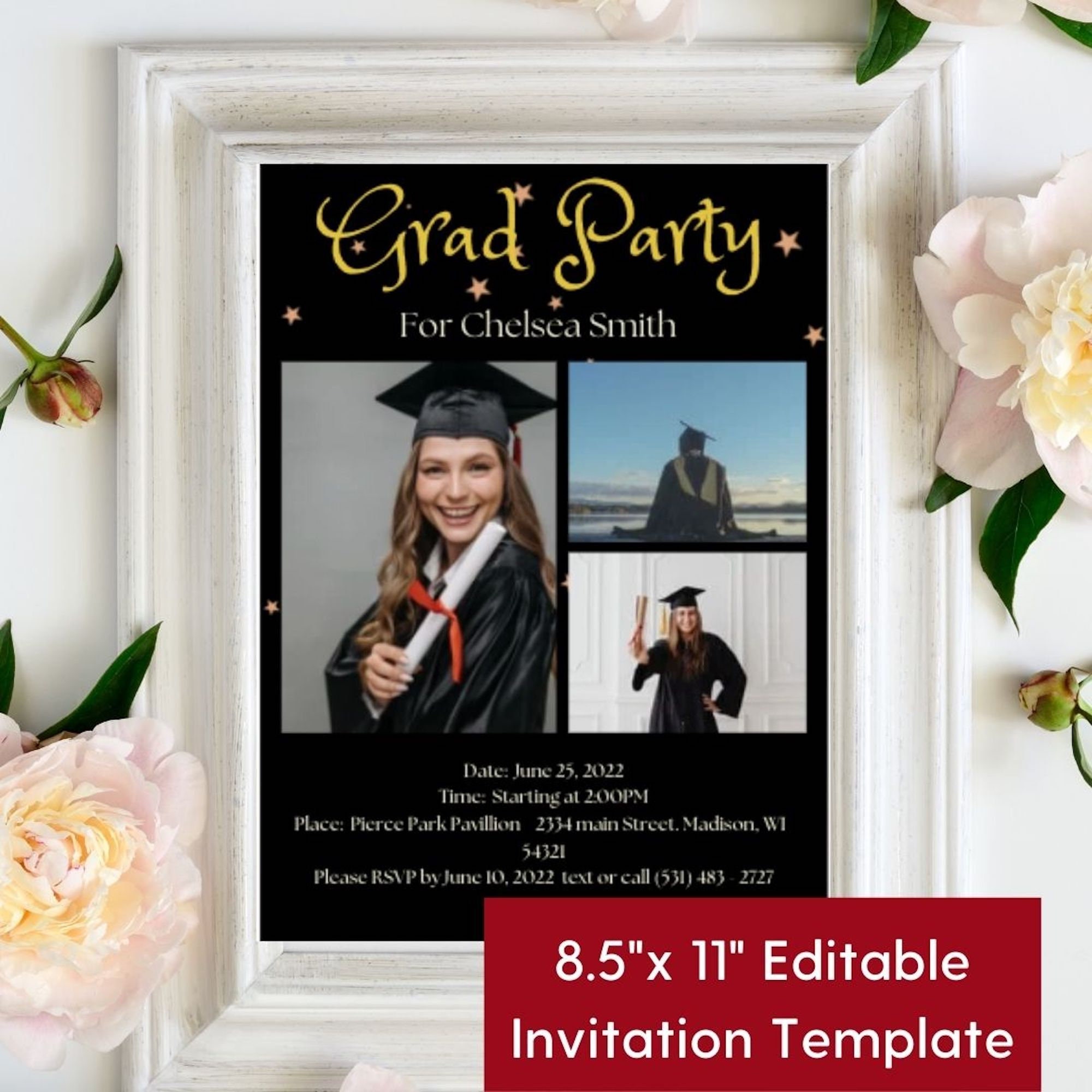 Graduation Invitation Template, Graduation Announcement Template ...