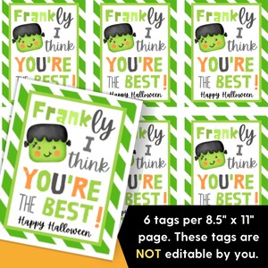 Frankly Gift Tag, Halloween Basket Tag, Trick-or-treat Bag, Custom ...