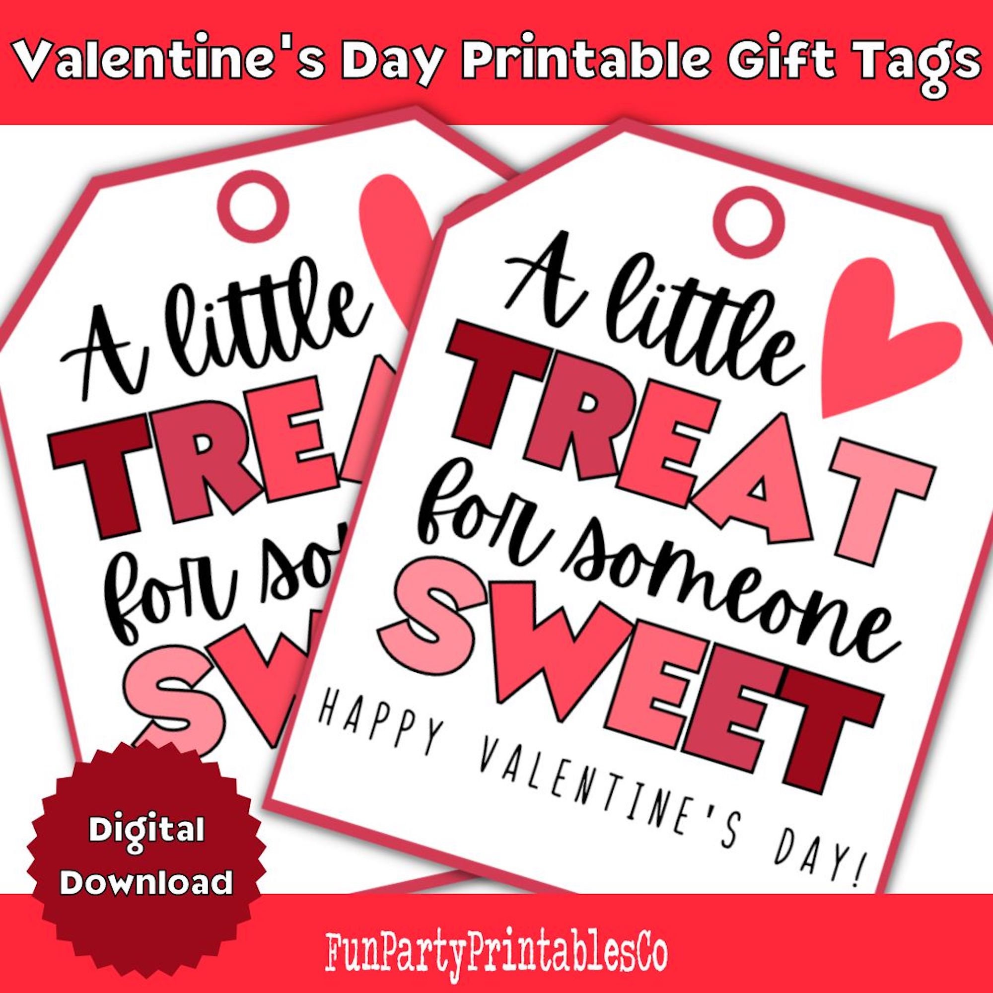 Valentines Day Gift Tag, Printable Valentine's Day Cards, Kids ...