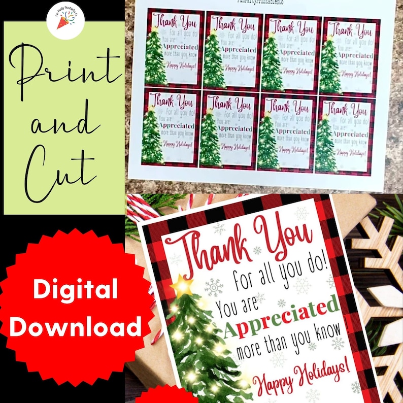 Happy Holiday Appreciation Gift Tags Employee Appreciation - Etsy