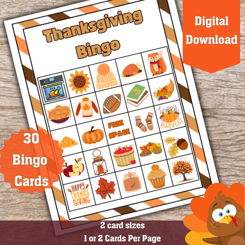 Thanksgiving Bingo - Etsy