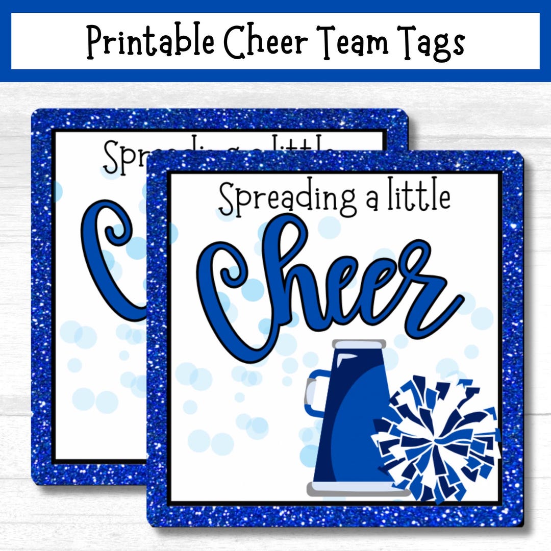 Cheer Team Printable Tags, Spreading A Little Cheer, Dance Mom ...