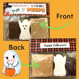 Halloween S'mores Peeps Printable, Happy Halloween Tag, Smores Kit, S ...