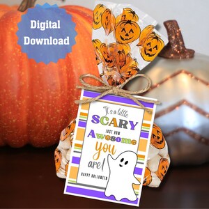 Printable Halloween Gift Tag, Happy Halloween Gift Tags, Printable ...