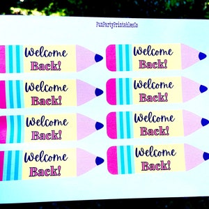 Welcome Back to School Printable Tags, Pencil Welcome Back Tag, New ...
