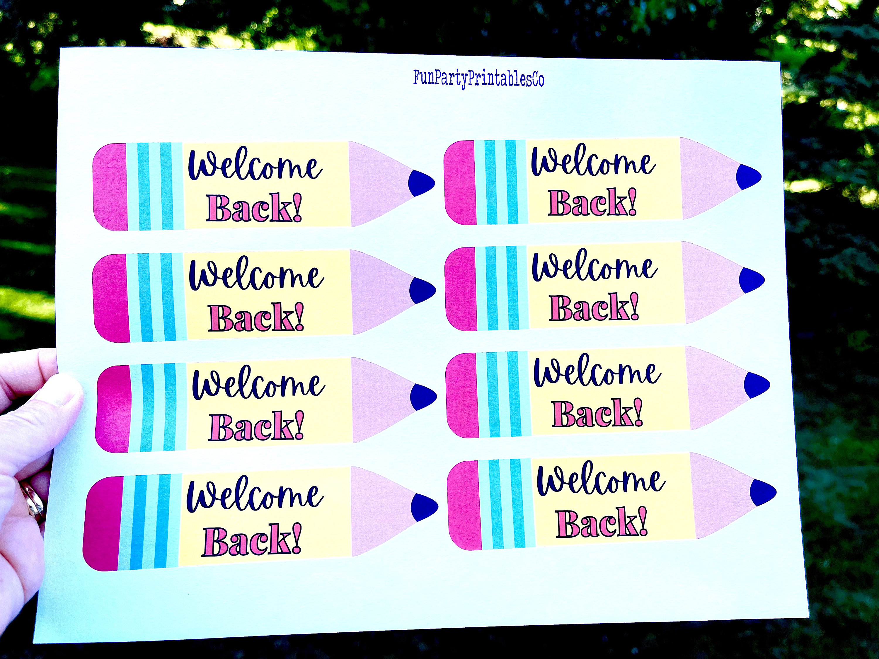 Welcome Back to School Printable Tags, Pencil Welcome Back Tag, New ...