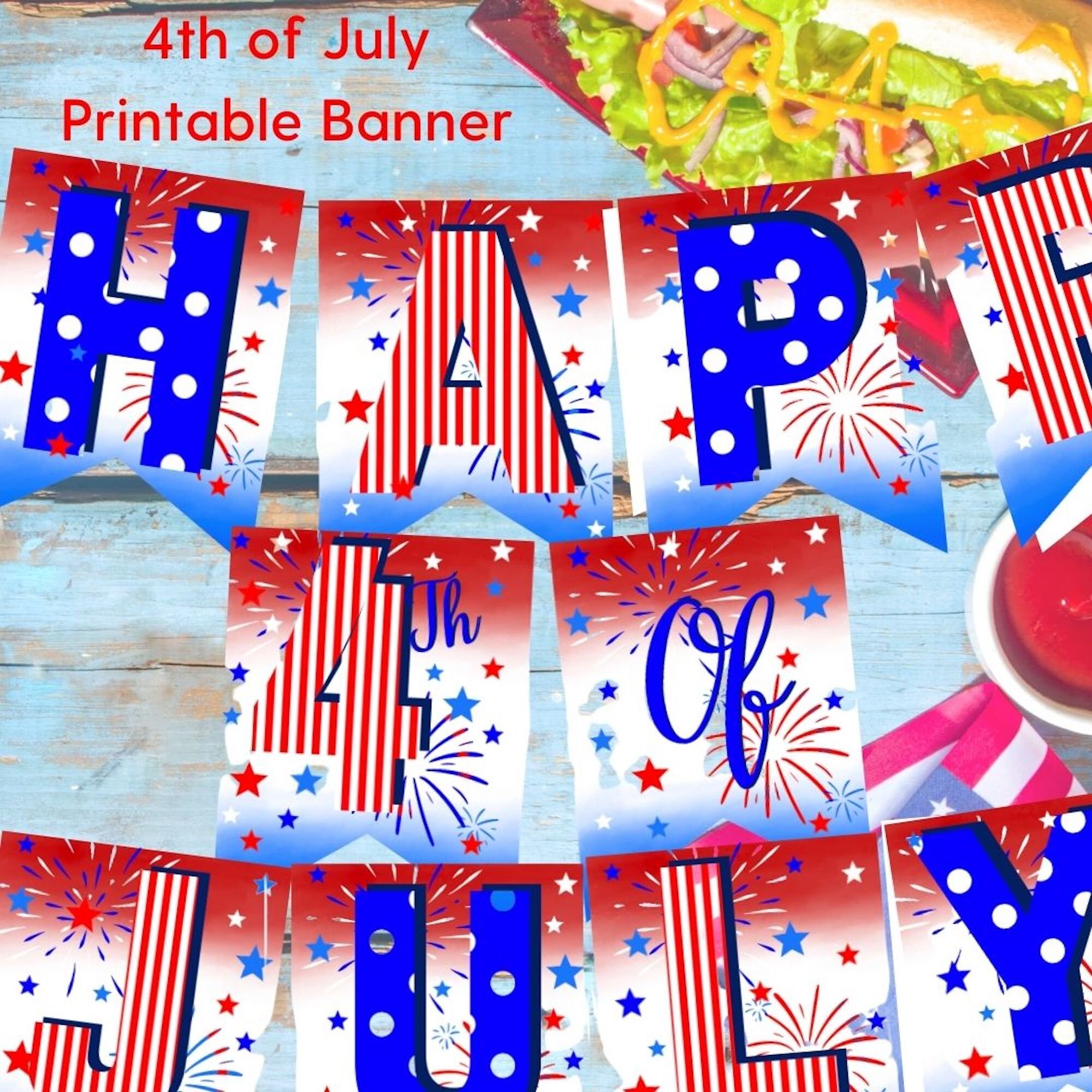 Happy 4th of July Banner, 4th of July Party Decor, 4th of July ...