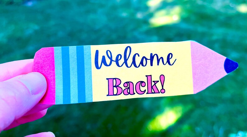 Welcome Back to School Printable Tags, Pencil Welcome Back Tag, New ...