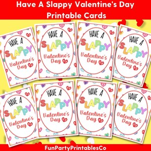 Printable Valentine Slappy Bracelet Cards Gift Tags, Classroom ...