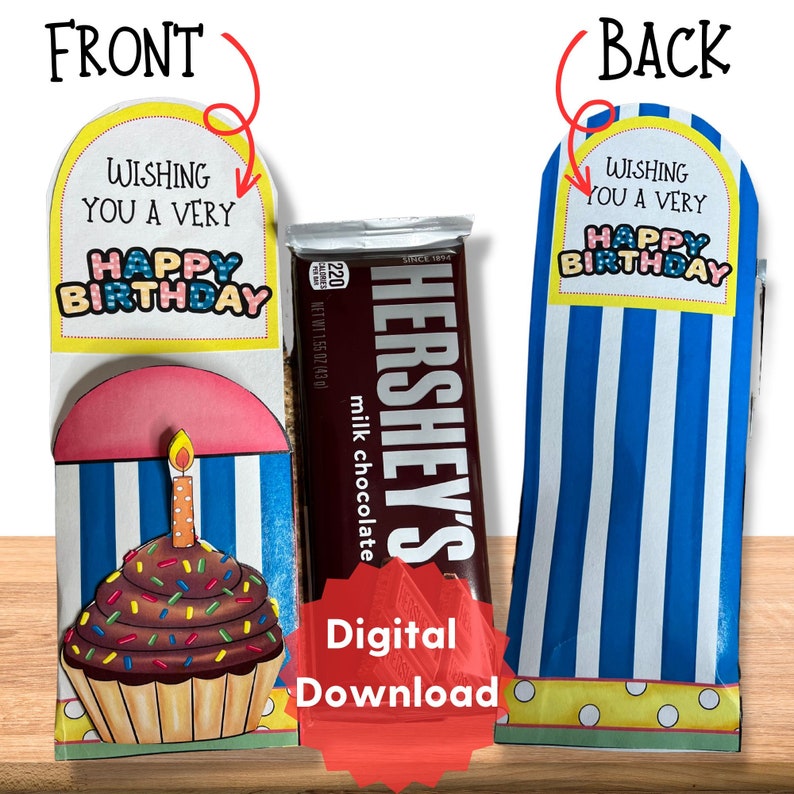 Printable Birthday Candy Bar Wrapper: DIY Gift (digital Download) - Etsy